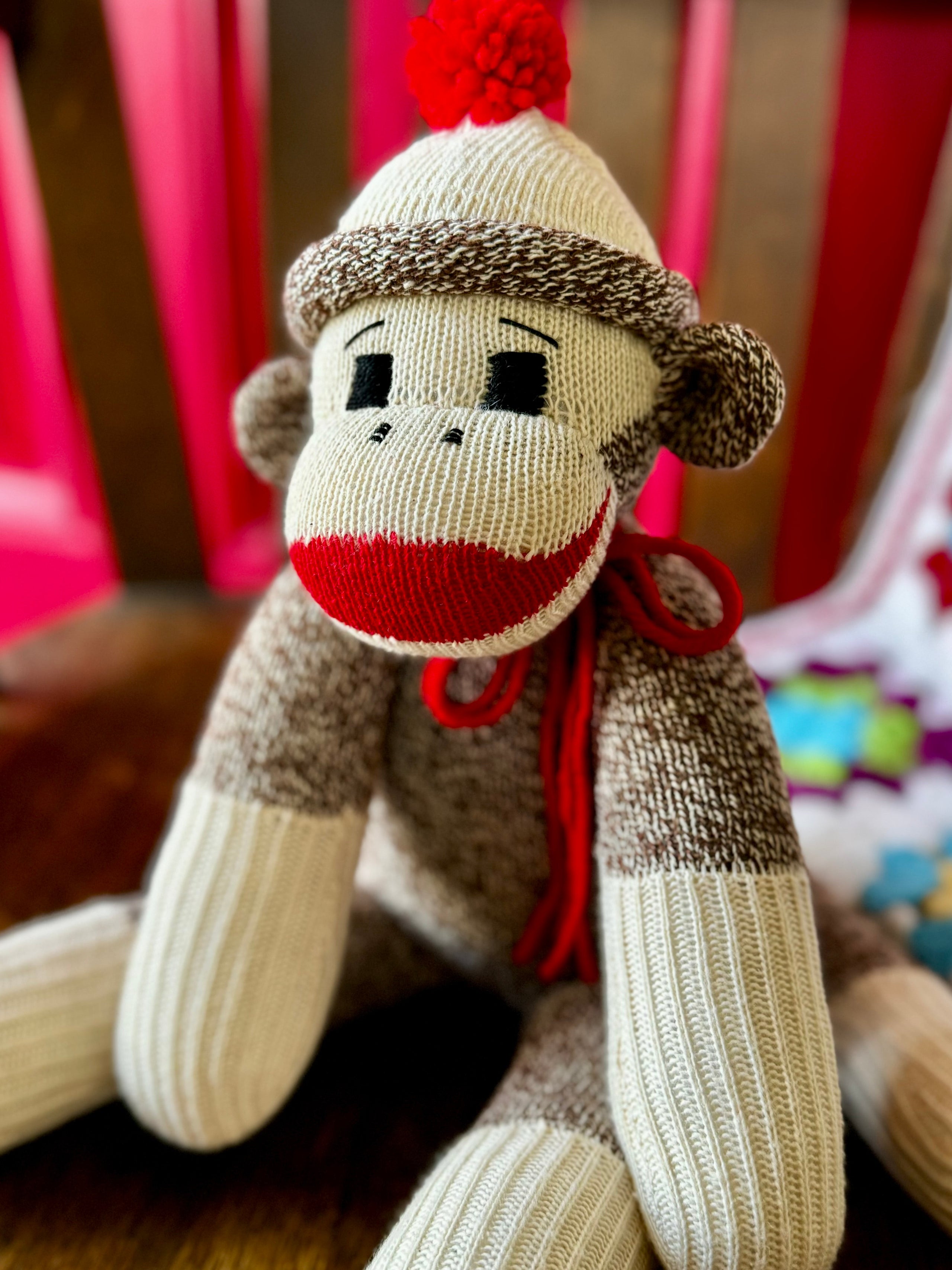 Vintage Sock Monkey - Traditional Red Heel | My Handmade Journey
